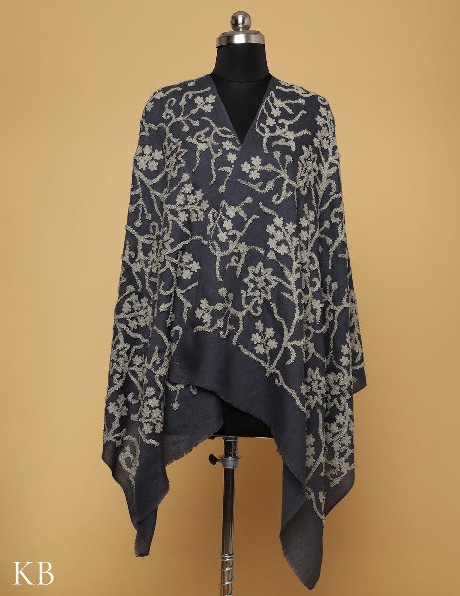 Slate Grey Towel Stole | KashmirBox.com