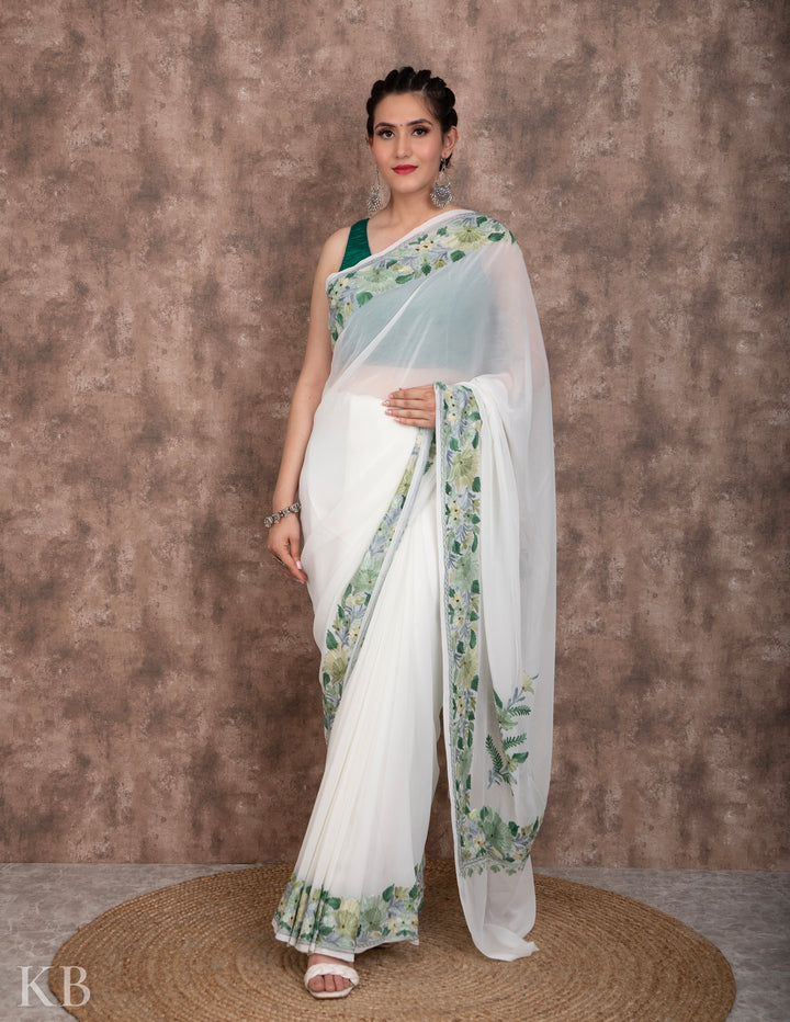Embroidery Sarees | Buy Chiffon Sarees Online | KashmirBox – KashmirBox.com