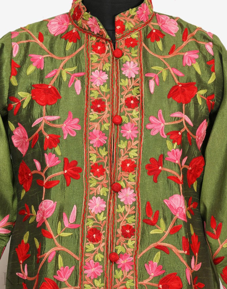 Buy online Embroidered Silk Jackets at best price in India