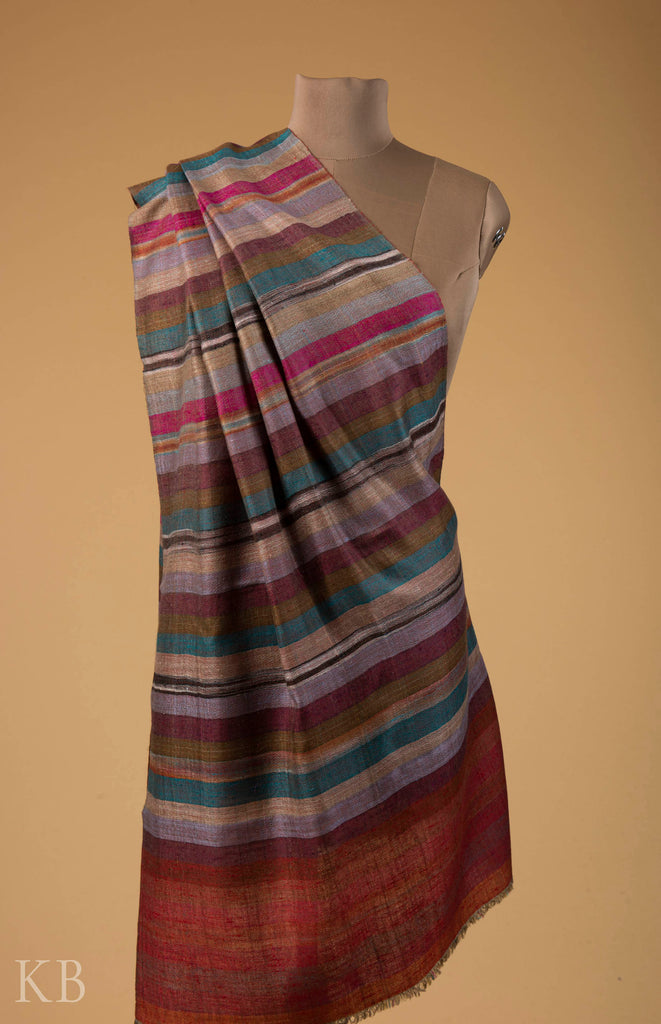 Modern Design Reversible Multicolored Pashmina Stole | KashmirBox.com