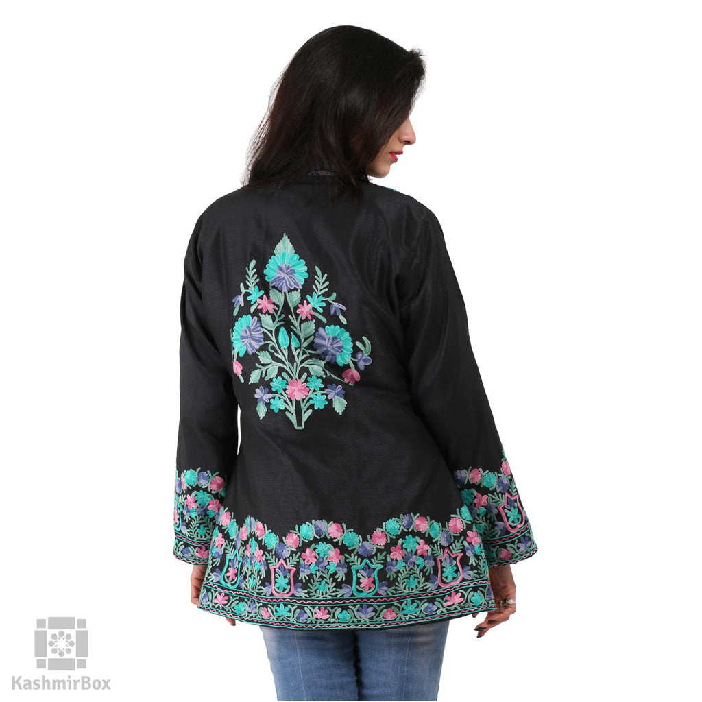 Buy online Embroidered Silk Jackets at best price in India